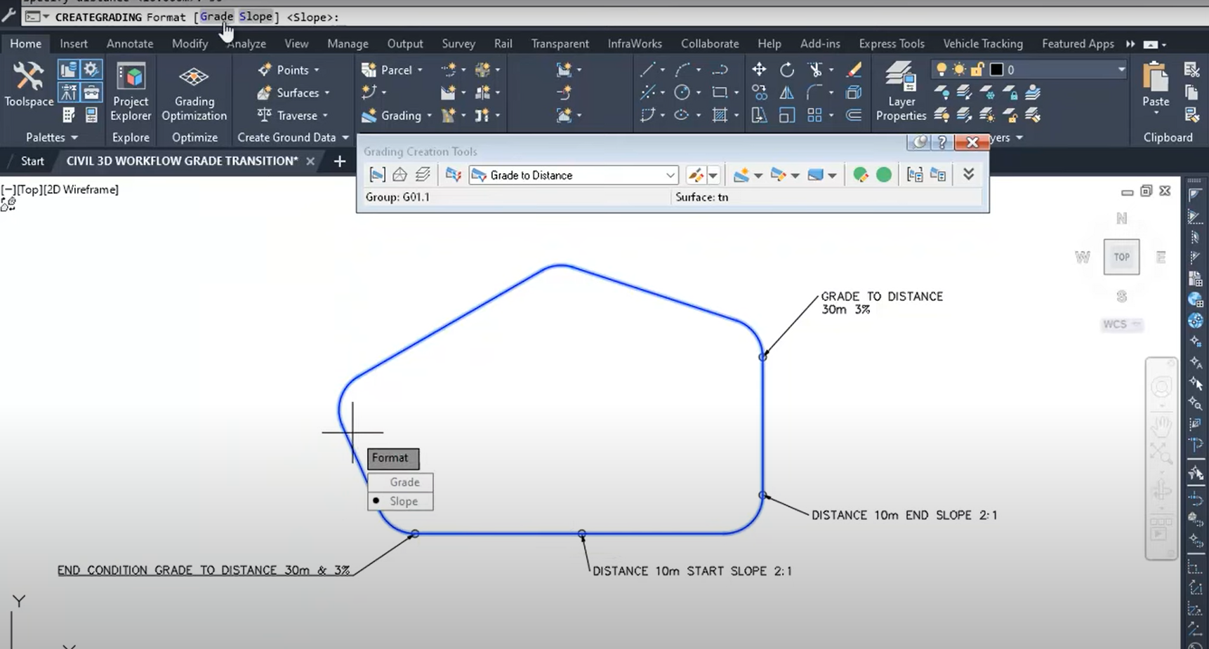 Civil 3D Grading Feature Line Transitions DDSCAD Civil 3D Grading Feature Line Transitions DDSCAD